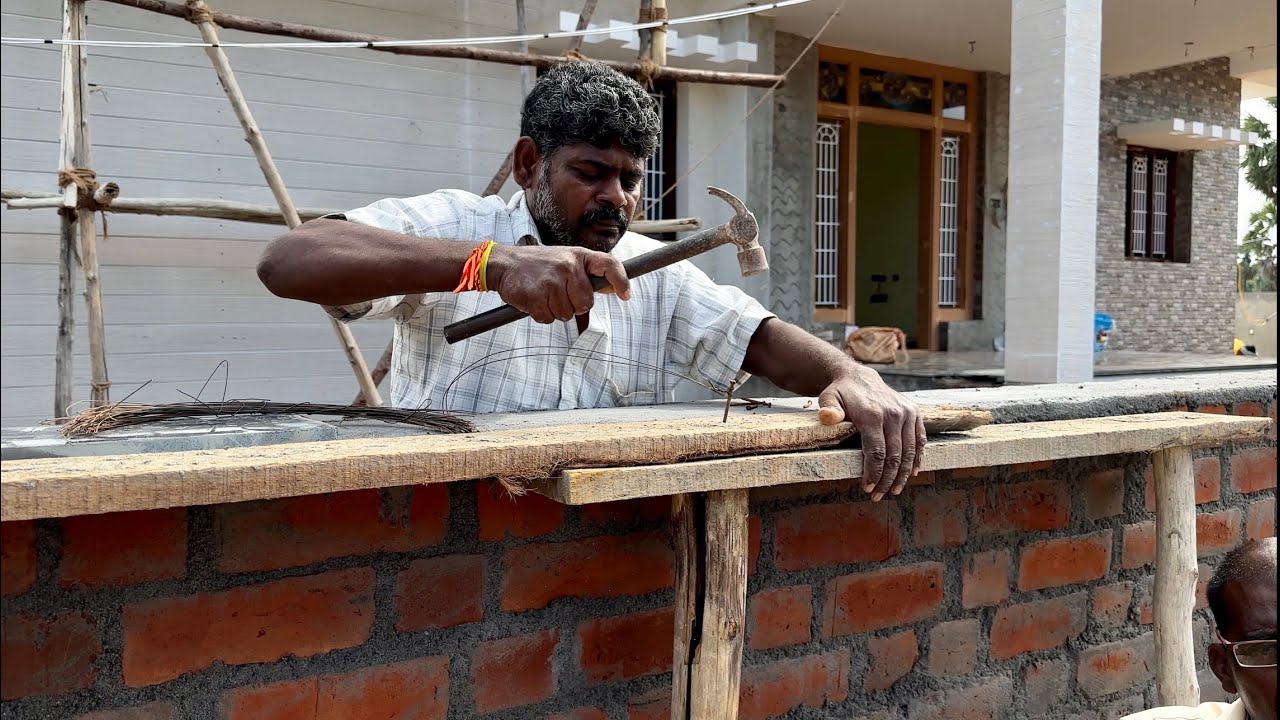Excellent! Elevation design Reinforcement of Compound wall Construction ...