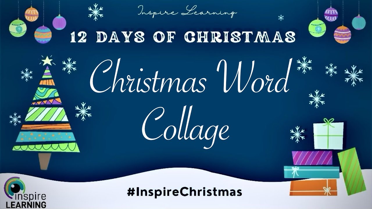 12 days of Christmas - Christmas Word Collage - YouTube