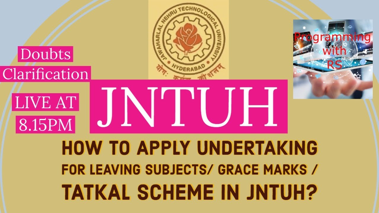 How to Apply UNDERTAKING FOR LEAVING SUBJECTS/ GRACE MARKS / TATKAL ...