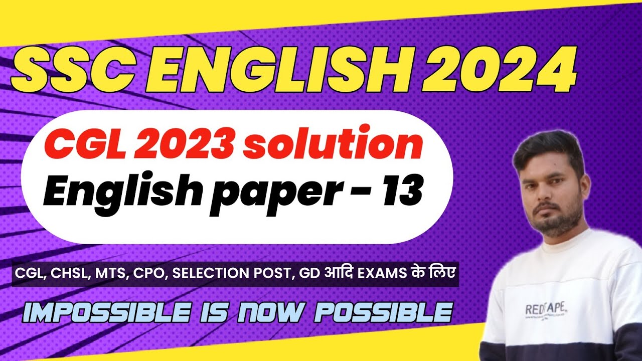SSC CGL 2023 Question Paper | Ssc cgl english 2023 all shift questions ...