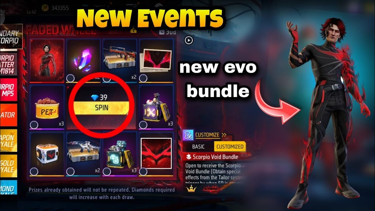 scorpio evo bundle / new legendary bundle free fire - faded wheel - YouTube