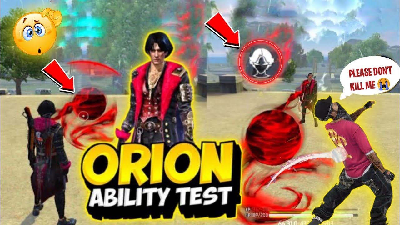 FREEFIRE ORION CHARACTER ABILITY TEST | FF NEW CHARACTER | FREEFIRE NEW ...