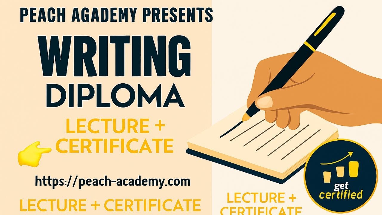 Diploma in Writing Training Course Lecture | Creative, Academic ...