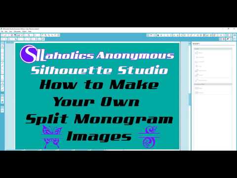 Silhouette Studio - How to make your Own Split Monogram Images