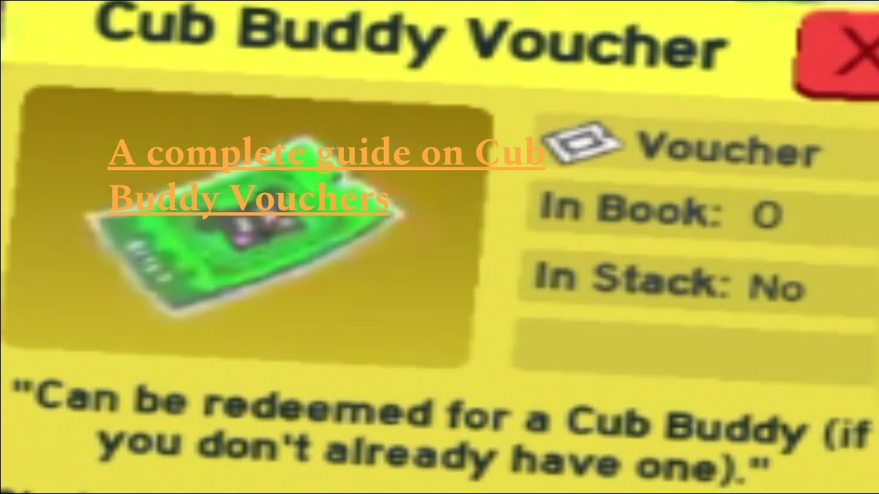 HOW TO GET CUB BUDDY VOUCHERS IN BEE SWARM SIMULATOR - YouTube