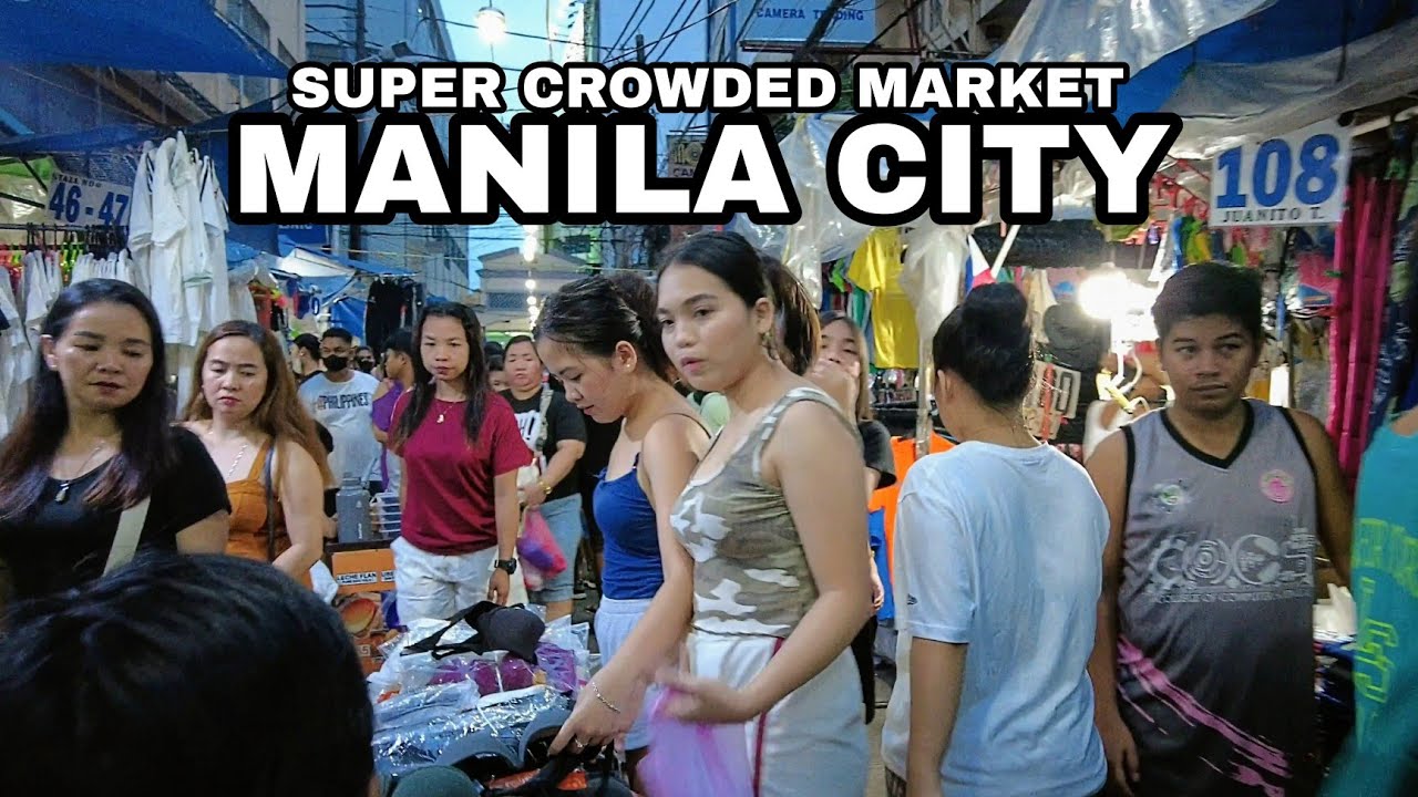 Downtown MANILA Market scenes in the afternoon [4k] Walking tour - YouTube