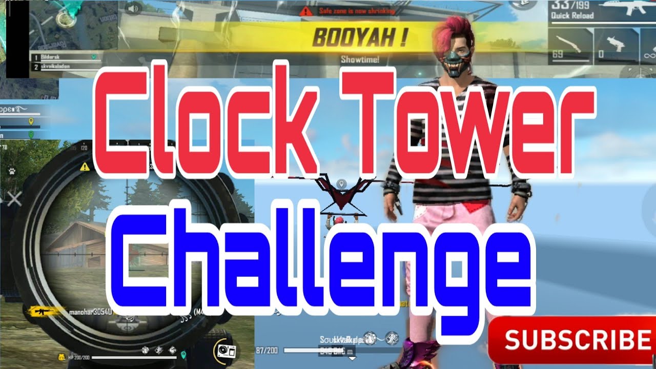 Free fire clock tower challenge. - YouTube