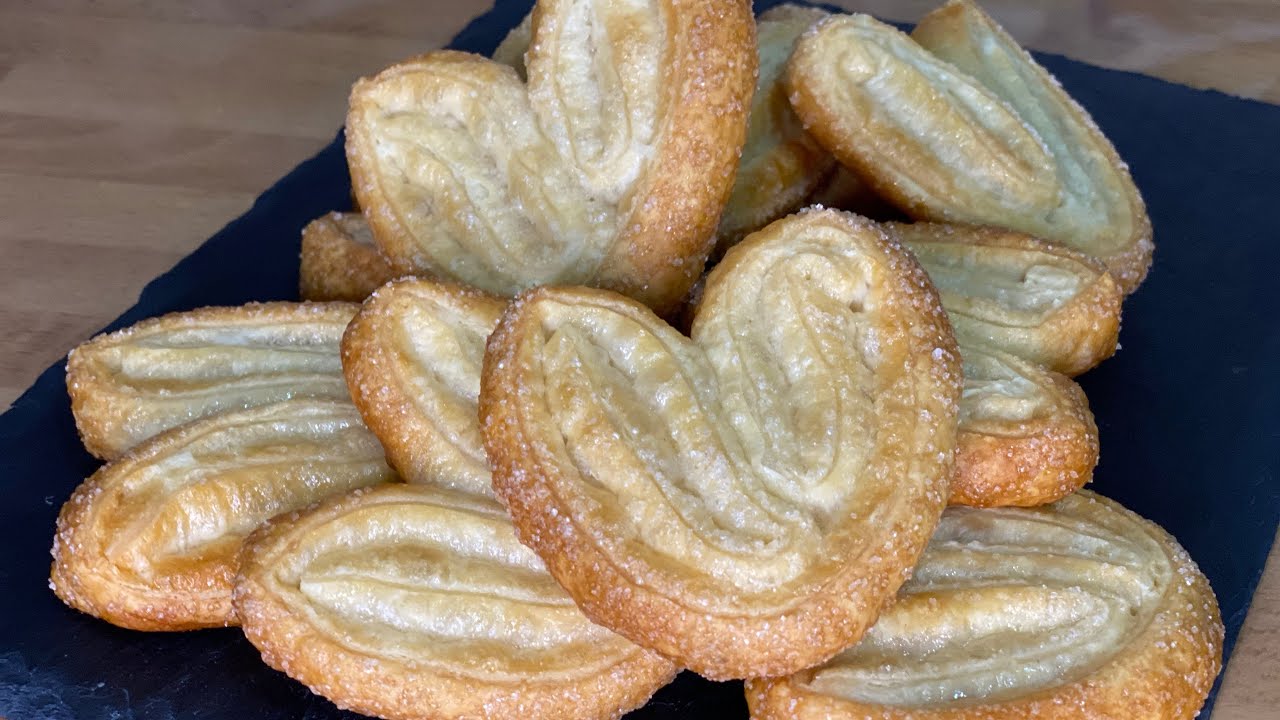 Easy Palmera / Palm Pastry - 2 Ingredients! - YouTube