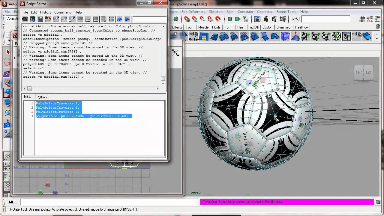 Texturing a Soccer Ball in Maya - YouTube