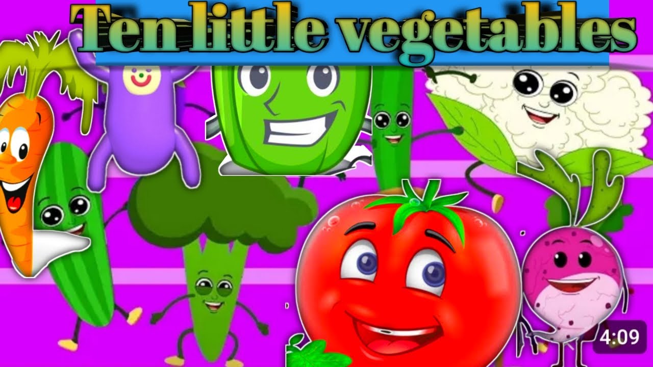Ten little vegetables jumping on the bed & more English rhymes for ...