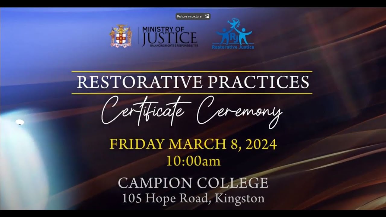 Restorative Practices Certification Ceremony - YouTube