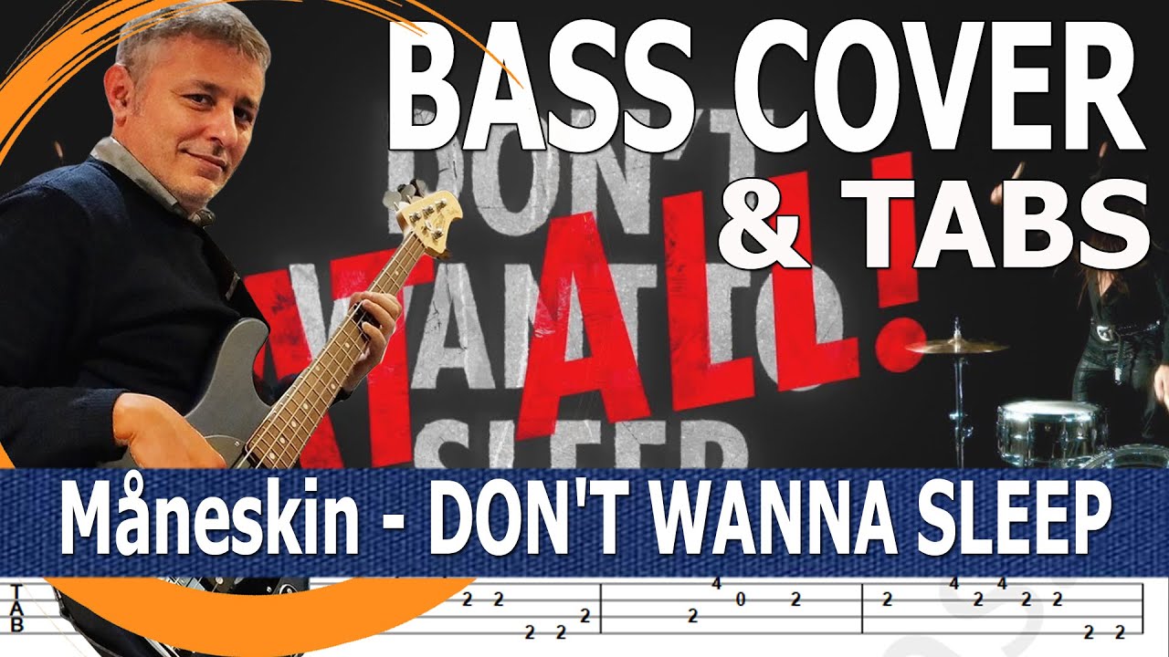 Måneskin Dont Wanna Sleep Bass Cover Tabs Youtube