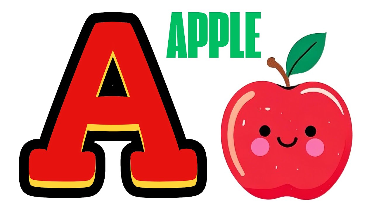 A to Z Phonics Sounds : A is for Apple - A A Apple | Fun ABC Rhyme Song ...