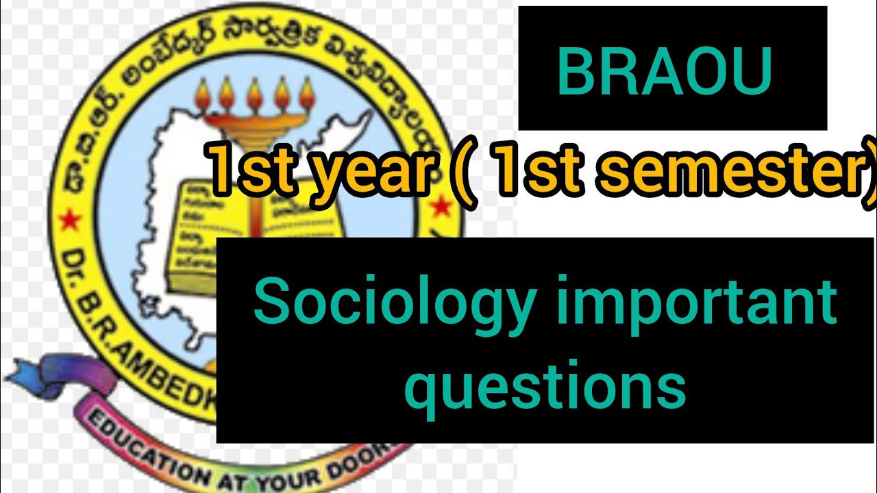 Dr BR Ambedkar Open University 1st Semester 1st Year Sociology dr-br-ambedkar-open-university-1st-semester-1st-year-sociology