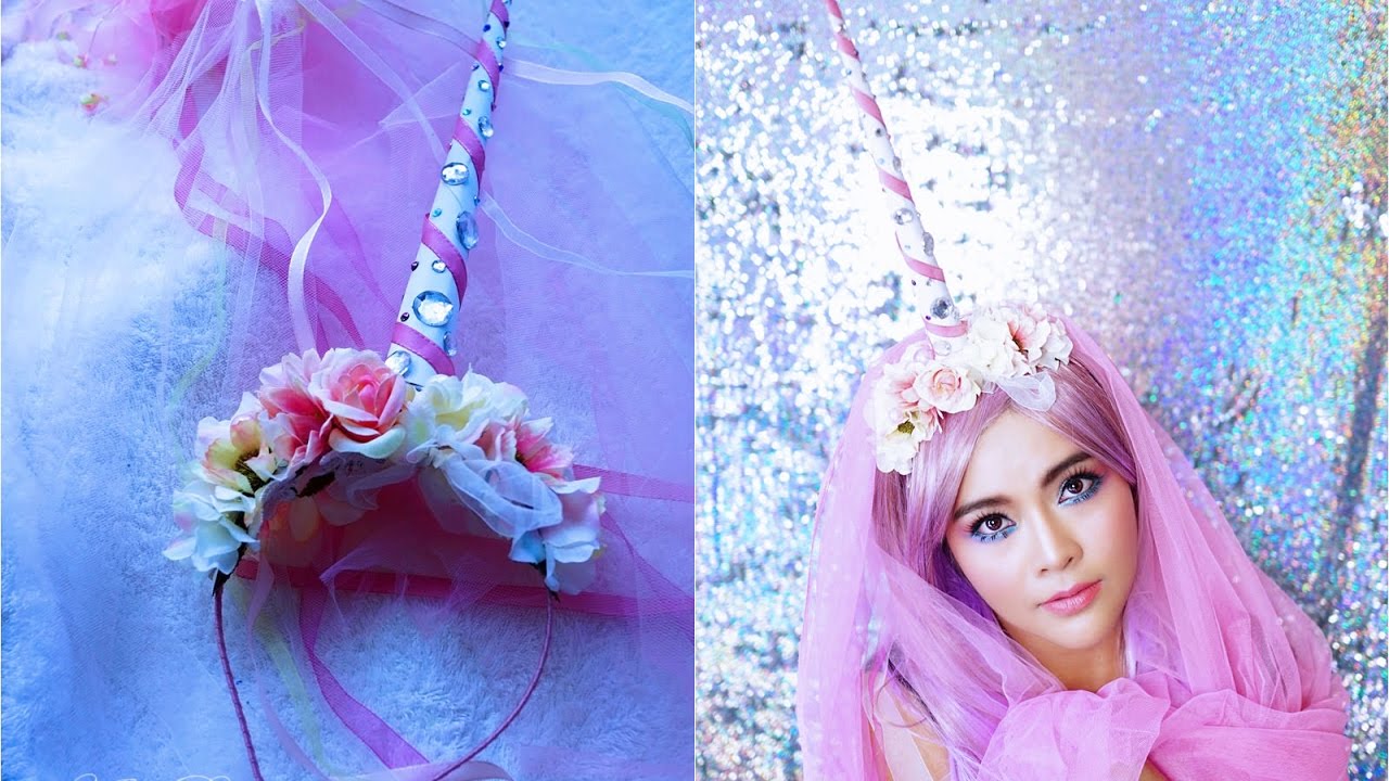 How to easy DIY unicorn horn with paper วิธีทำเขายูนิคอร์นด้วยกระดาษ ...