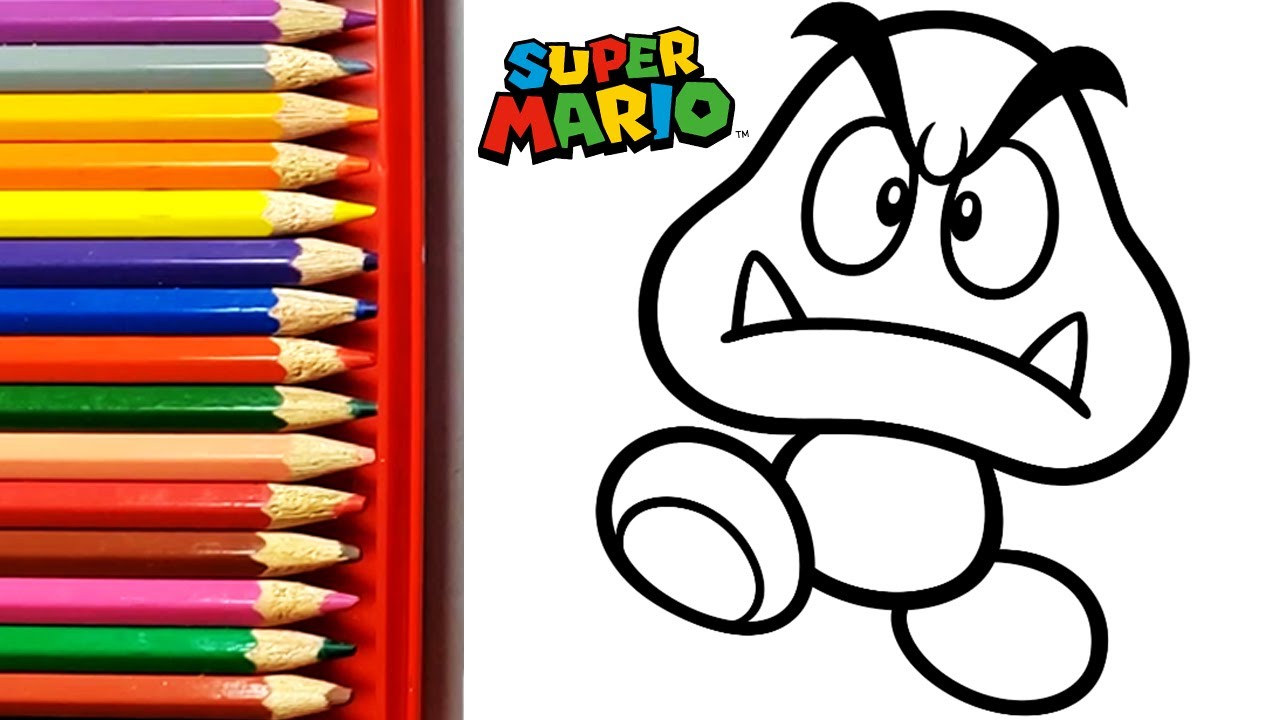 Draw And Color GOOMBA From The Super Mario Bros. Movie | How To Draw ...
