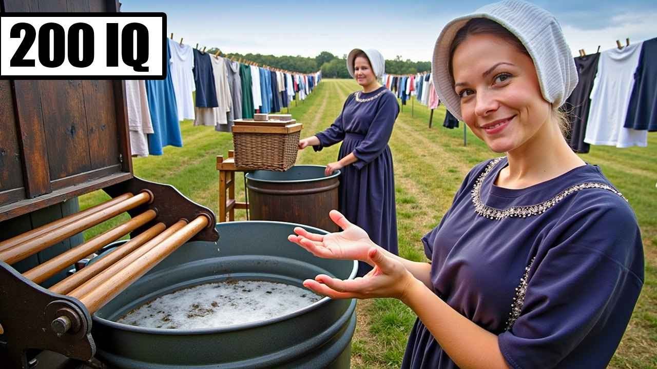 How Amish Wash Clothes Without High Costs - YouTube