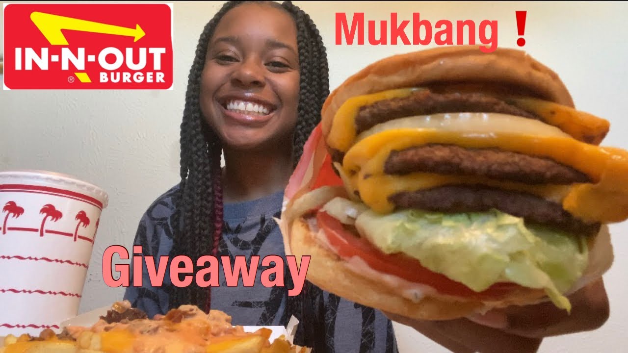 IN-N-Out MUKBANG| Animal style fries, 3x3 burger + HUGE GIVEAWAY ...