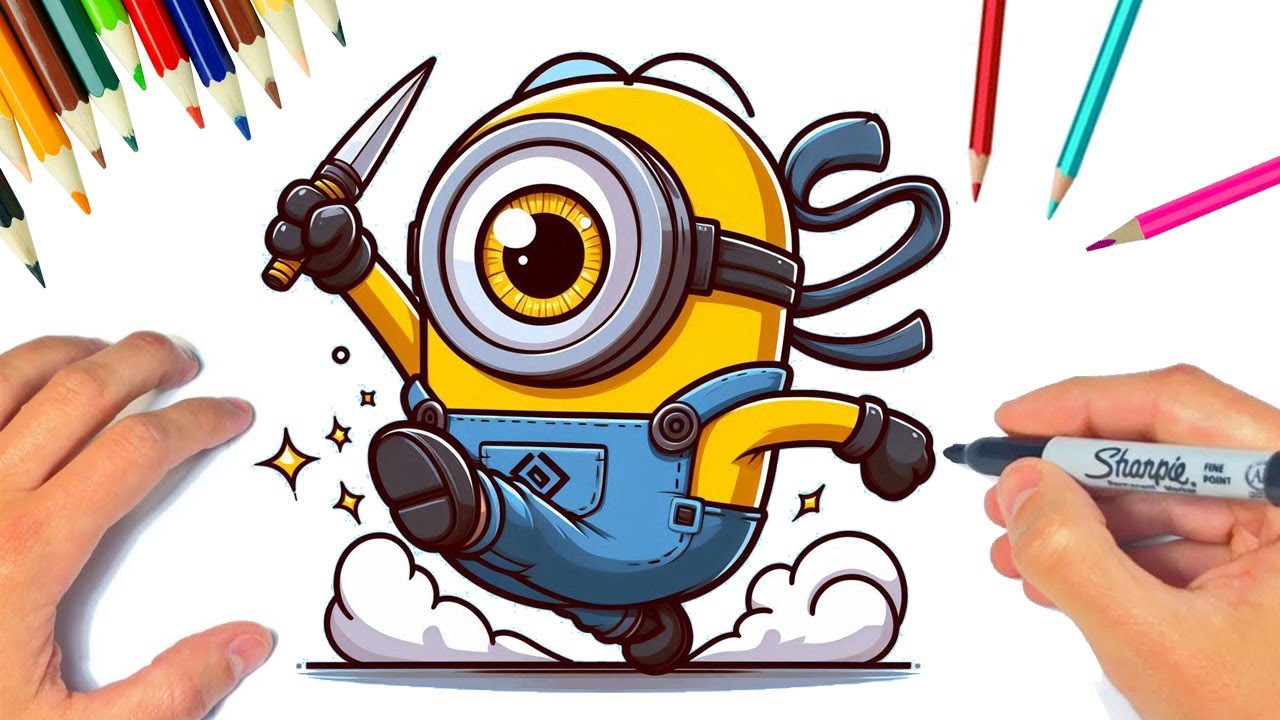 How to DRAW a MEGA MINION | Despicable Me | EASY Drawing | For KIDS ...