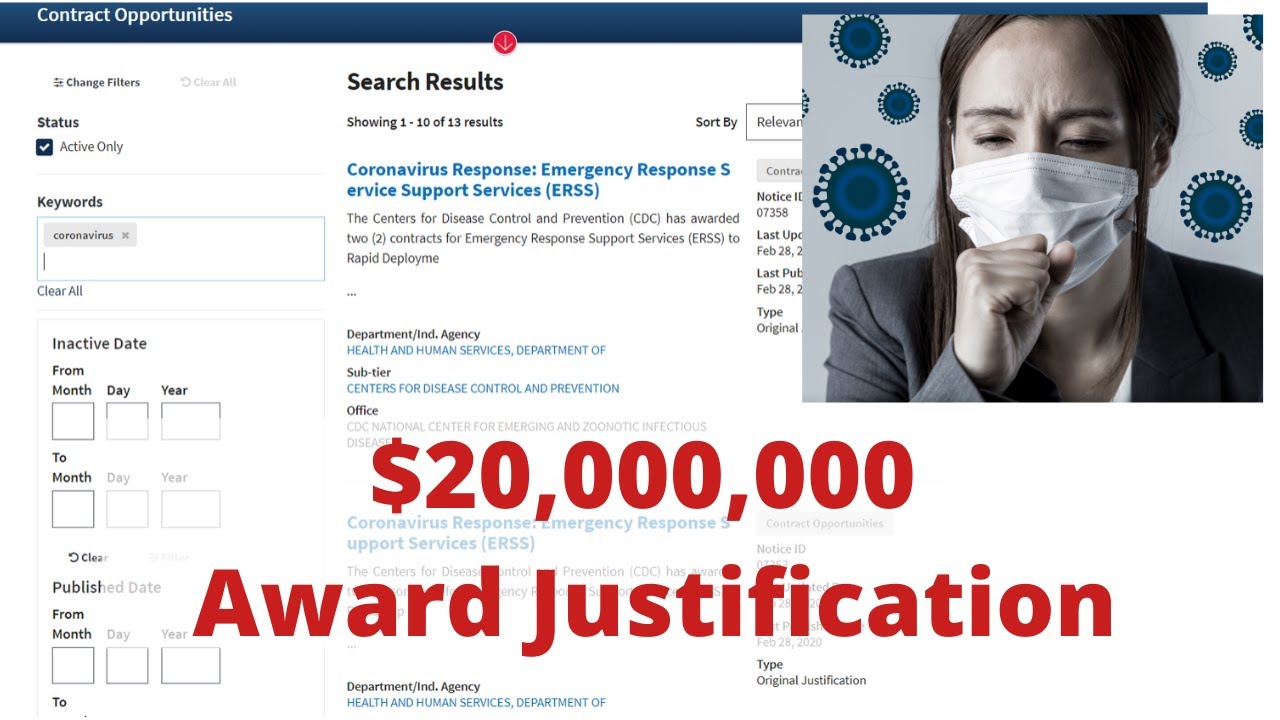 Novel Coronavirus (COVID-19) on beta.sam.gov? Government Contract Sole ...