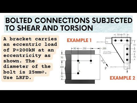 Bolted Connection Subjected to Torsional and Shearing Stress - YouTube