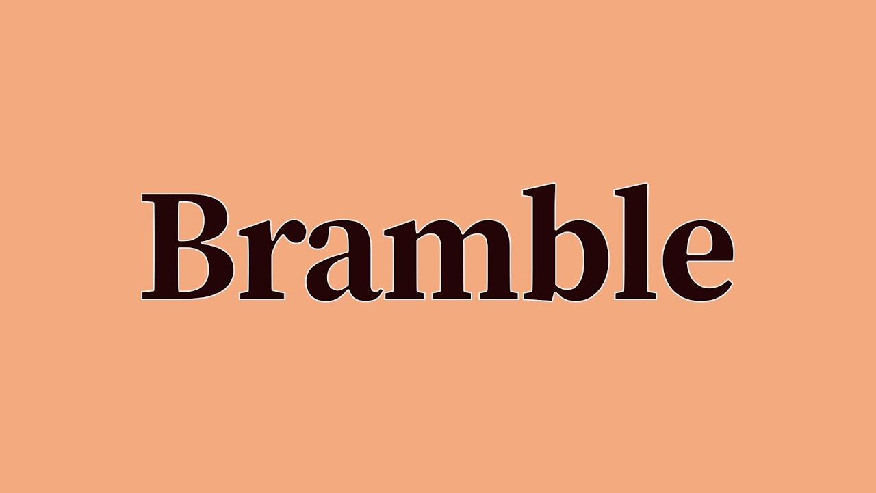 Bramble Pronunciation and Meaning - YouTube