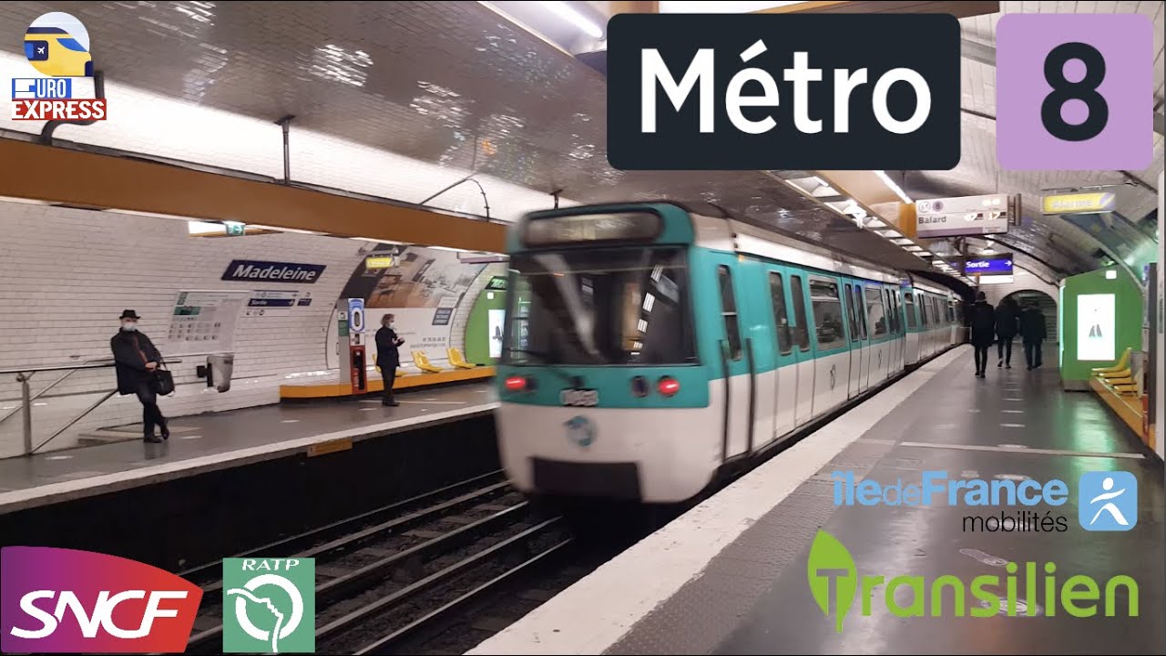 Paris Métro Ligne - 8 MF77 –Porte Doree | Euro Express - YouTube
