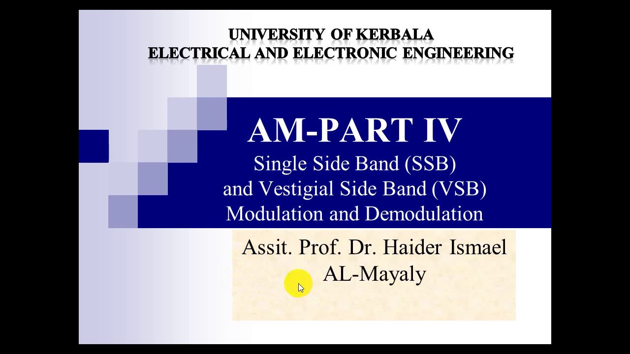 Amplitude Modulation AM Part 4 SSB AM & VSB AM - YouTube