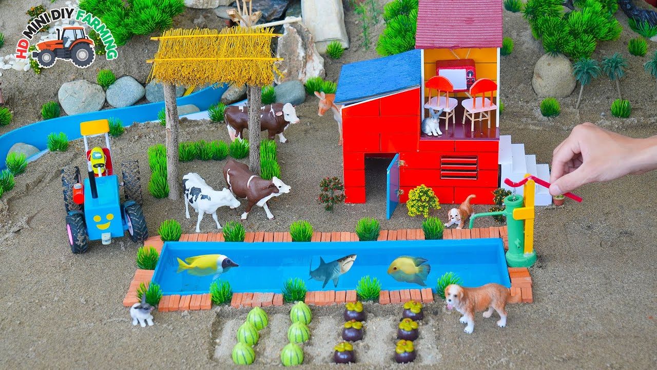 DIY tractor Farm Diorama Make mini farm with tiny farmers. make mini ...