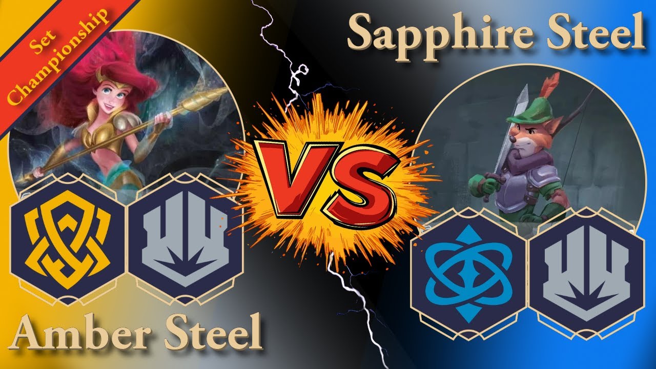 Amber Steel Steelsong vs. Sapphire Steel in the Lorcana Set ...