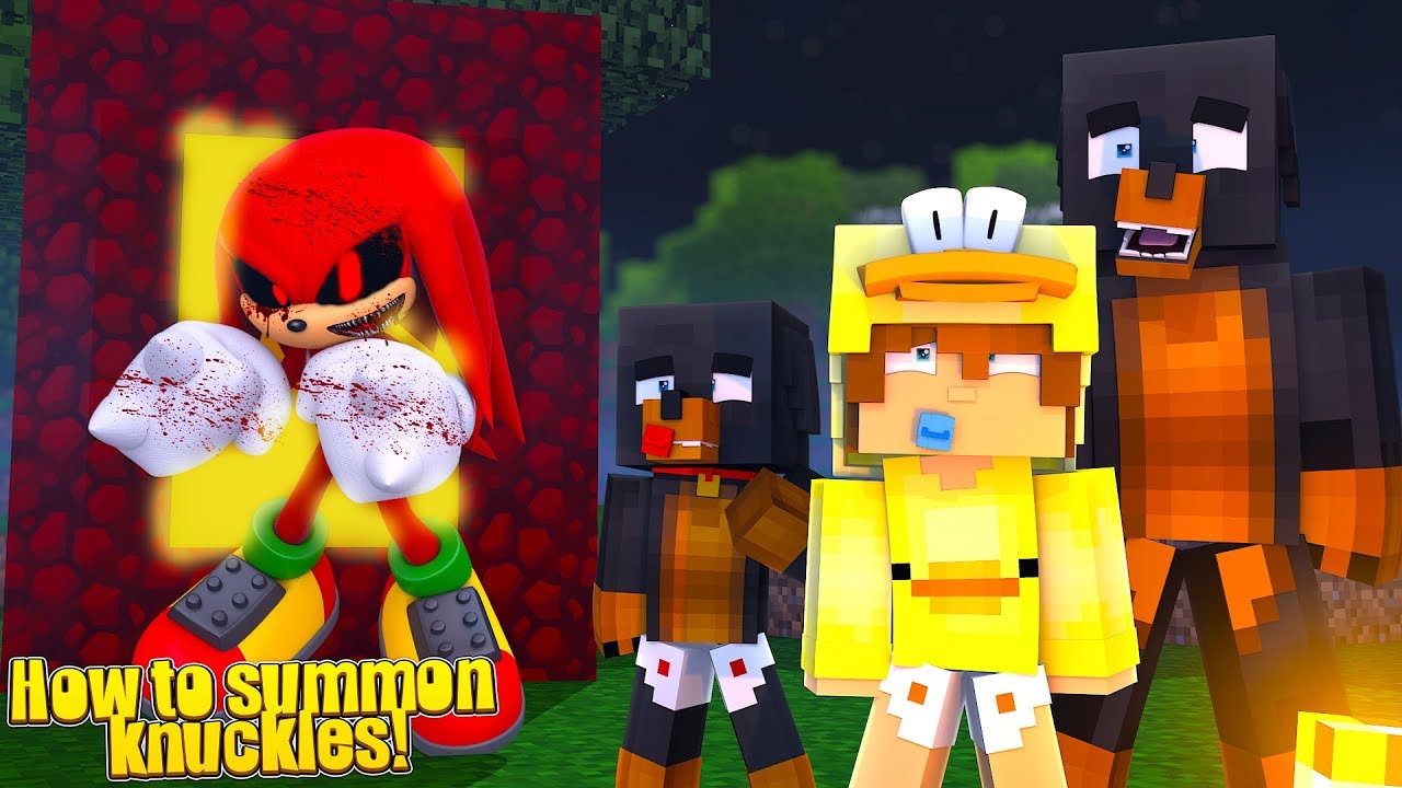 Minecraft - HOW TO SUMMON KNUCKLES.EXE IN MINECRAFT - YouTube