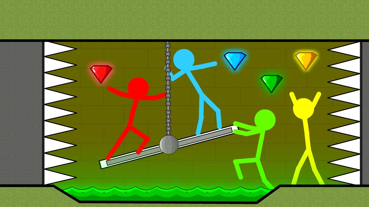 Watergirl and Fireboy - Stickman animation | Part 21 | Axis Animation ...