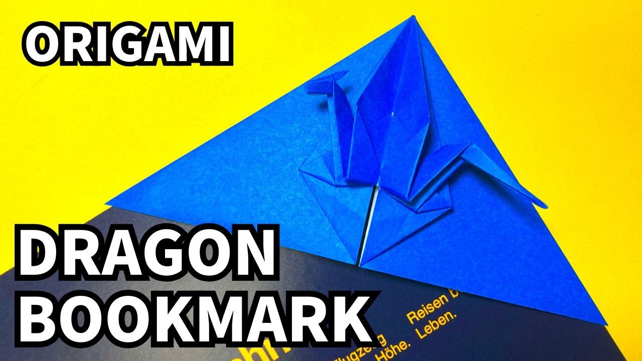 How to make an easy origami dragon bookmark 2 - YouTube
