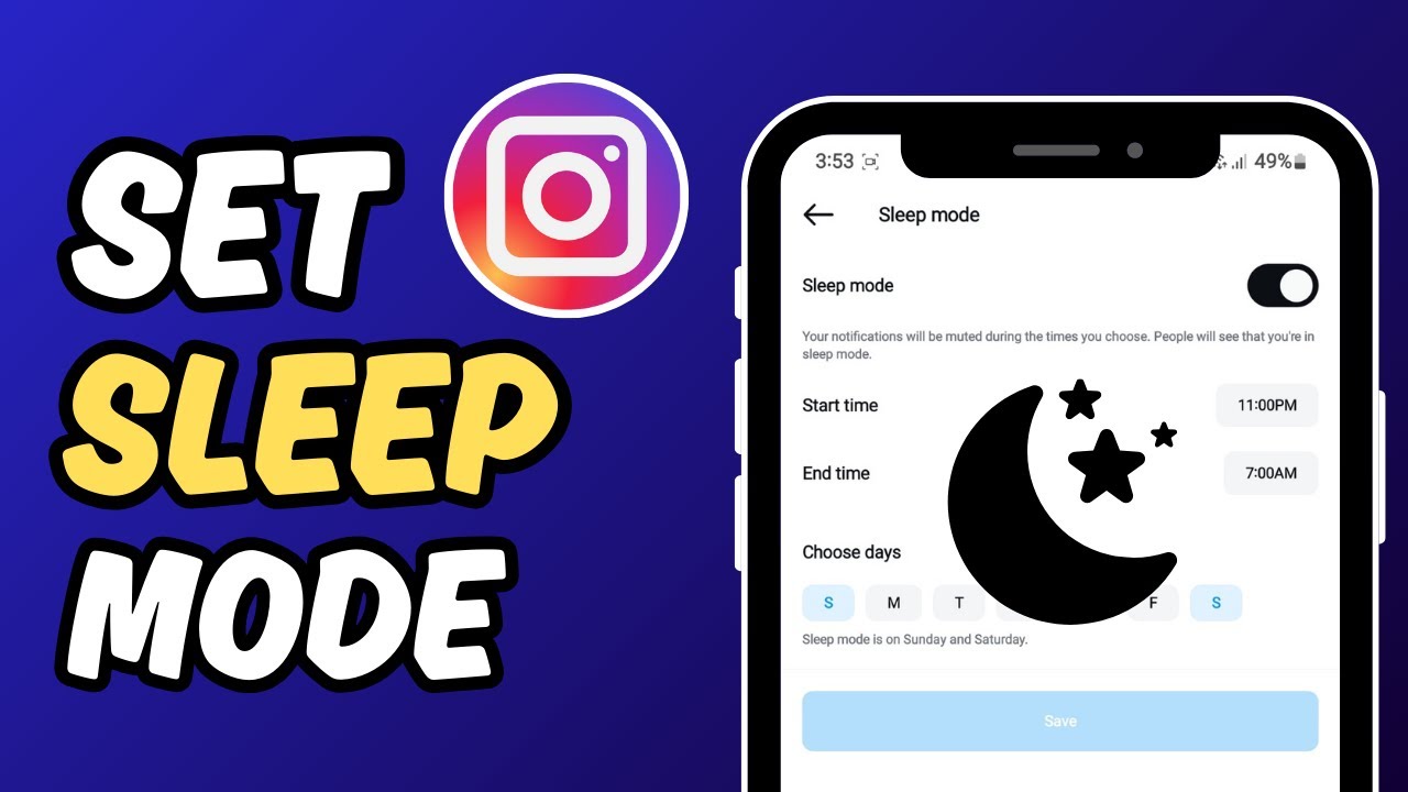 How to Set Sleep Mode on Instagram - YouTube