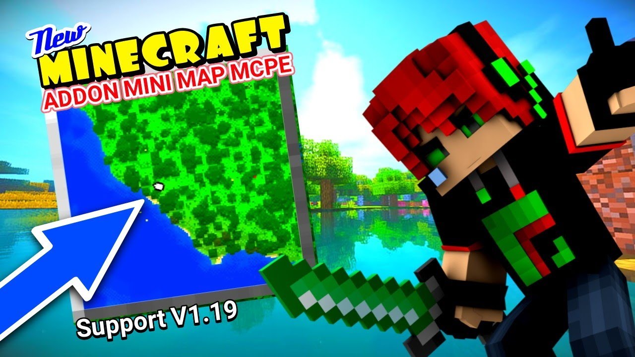 NEW!!! ADDON MINI MAP MCPE | COCOK UNTUK SURVIVAL!!! - YouTube