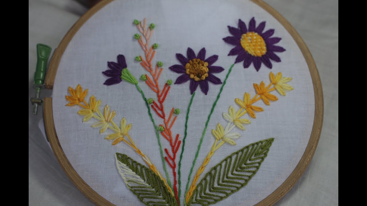 Hand Embroidery Designs | Basic embroidery design | Stitch and Flower ...
