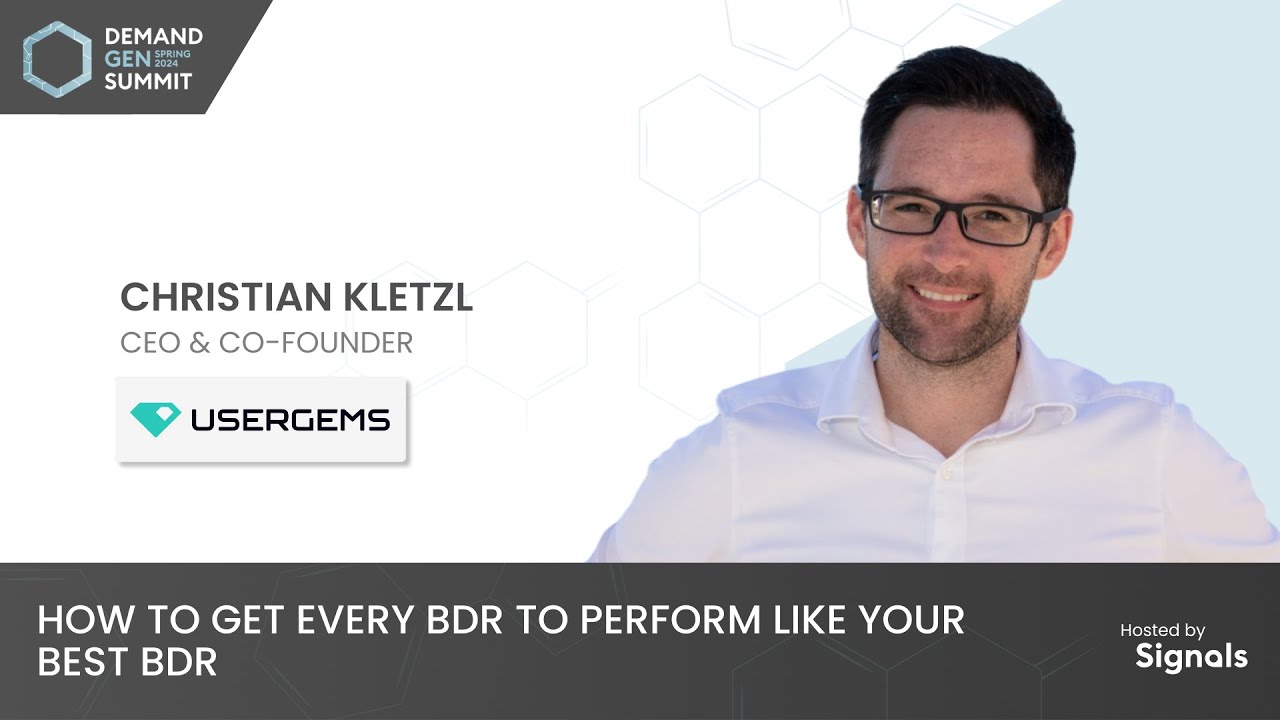 How to Get Every BDR to Perform Like Your Best BDR - YouTube