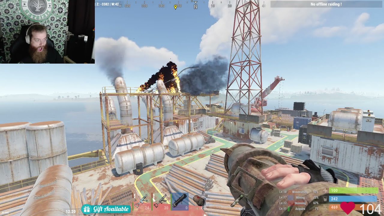 RUST LARGE OIL CHINOOK ONE SHOT WITH 1 HV ROCKET - YouTube