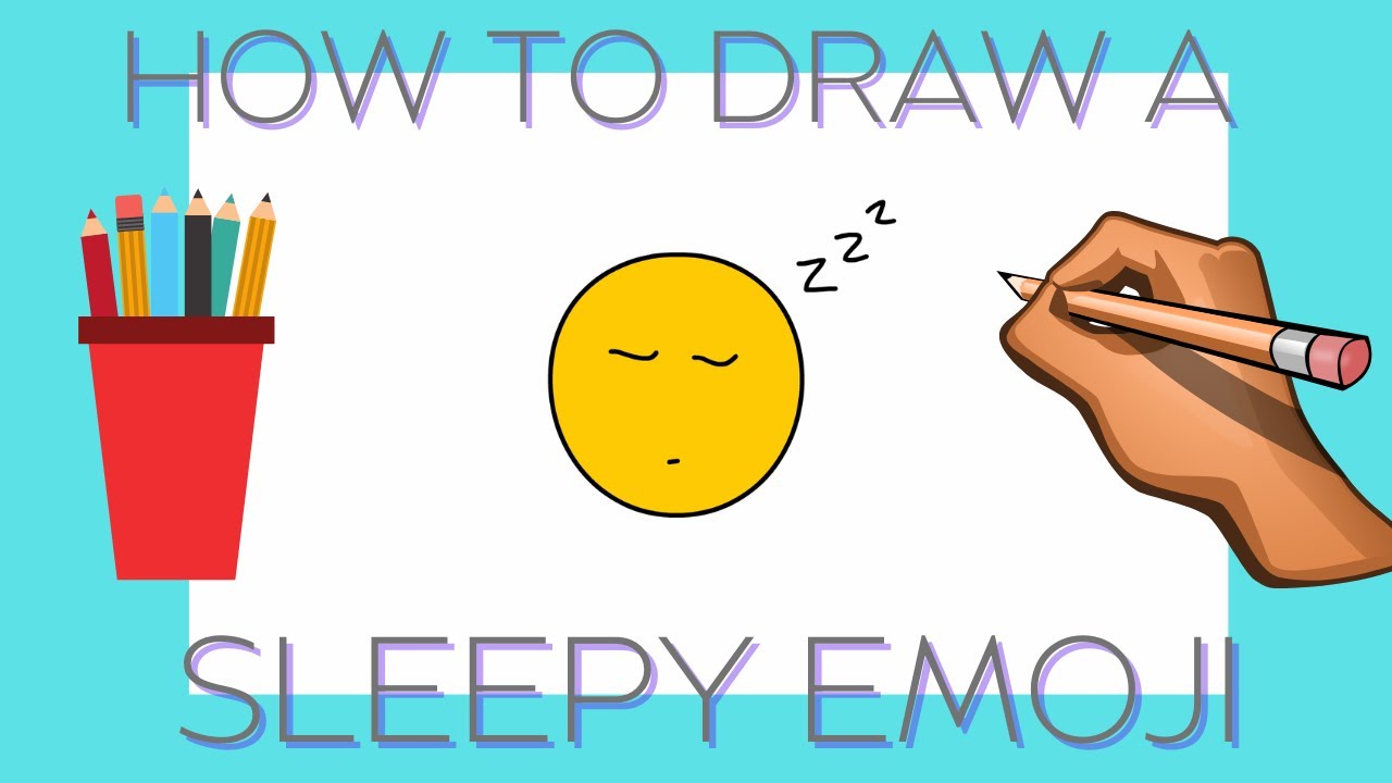 How to draw a sleepy emoji step by step - YouTube