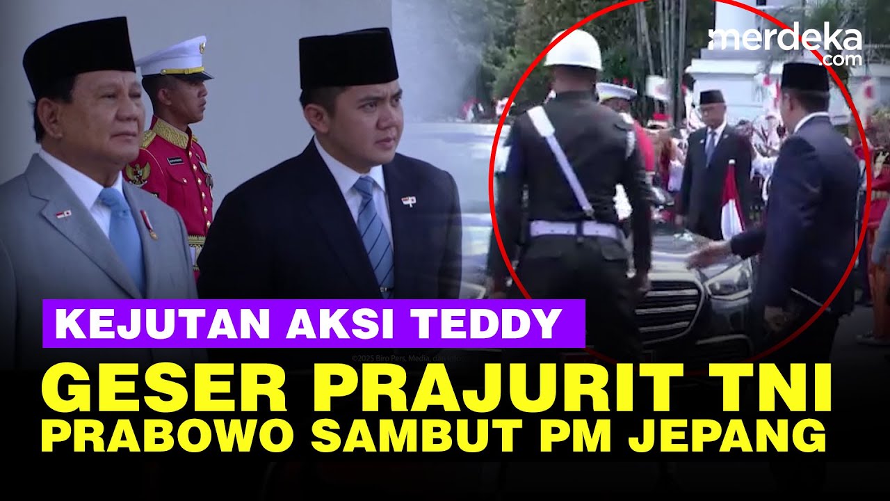 Kejutan Aksi Mayor Teddy Geser PM Prajurit TNI saat Prabowo Sambut PM Jepang - YouTube