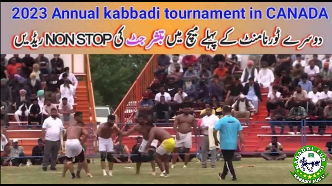 Tabsahr Jutt Non stop Kabaddi Raides in Canada Annual Kabaddi Tournament June 2023 #kabaddifuru ...