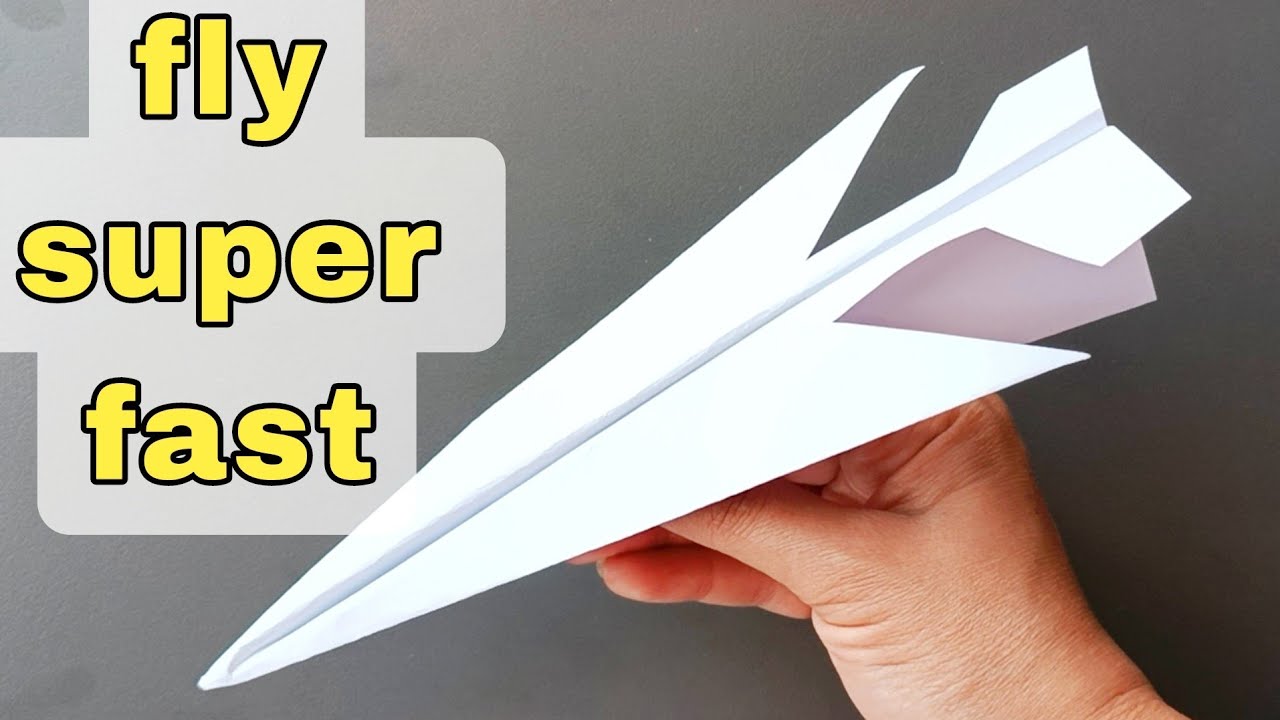 Super Sonic Paper Airplane That Flies Far | Easy Origami Jet Tutorial ...