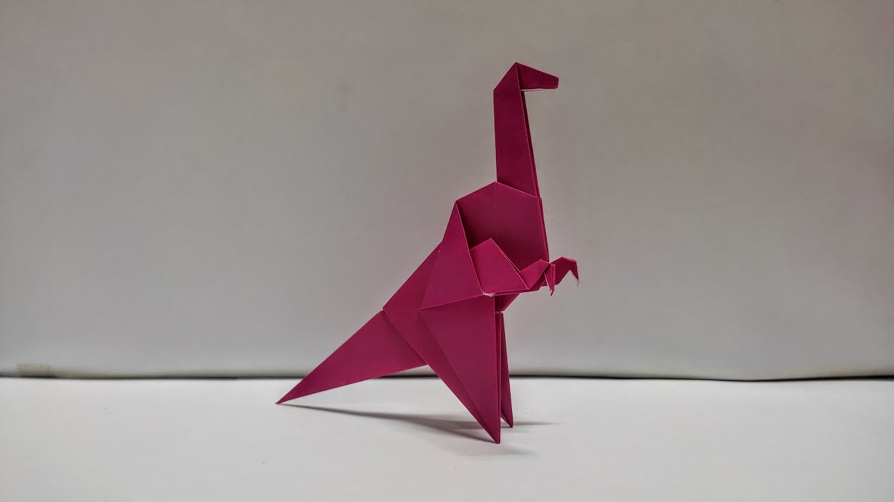 Origami Dinosaur Ornithomimus Easy - How To Fold Origami Dinosaur ...