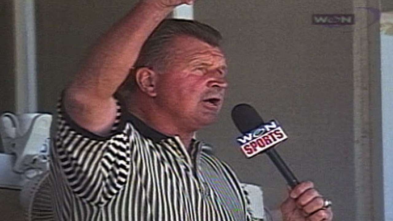 Mike Ditka sings during seventh inning stretch July 5 1998 - YouTube