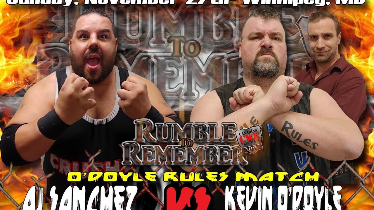 CWE Rumble: The Canadian Crusher Aj Sanchez vs The Boston Bruiser Kevin ...