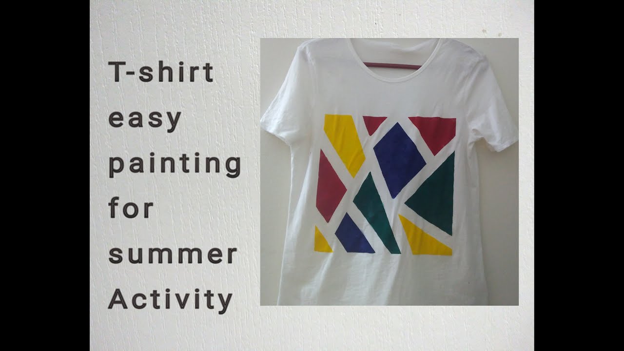 Summer activity easy tshirt fabric painting - YouTube