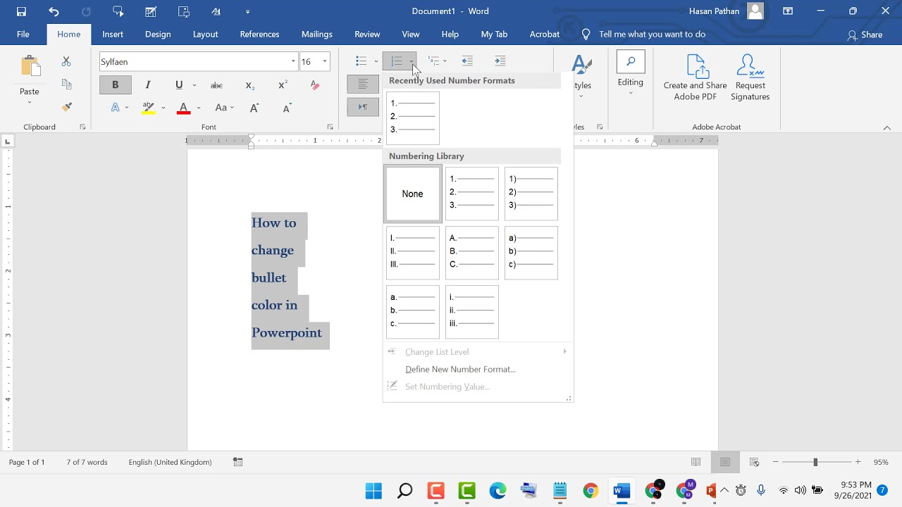 How To Create A Numbered List In MS Word YouTube How To Create A Numbered List In MS Word YouTube