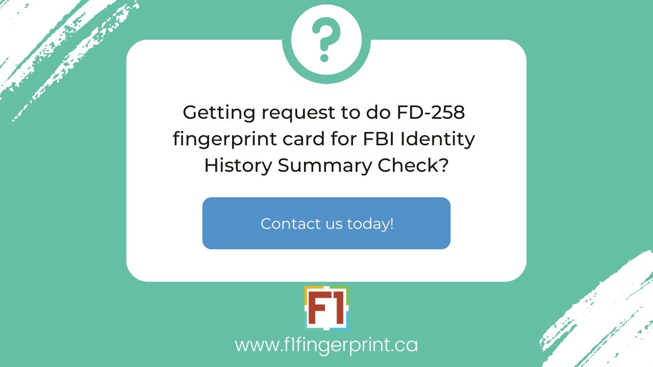 Getting request to do FD-258 fingerprint card for FBI Identity History ...