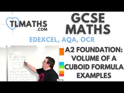 GCSE Maths: A2-16 [Volume of a Cuboid Formula Examples] - YouTube