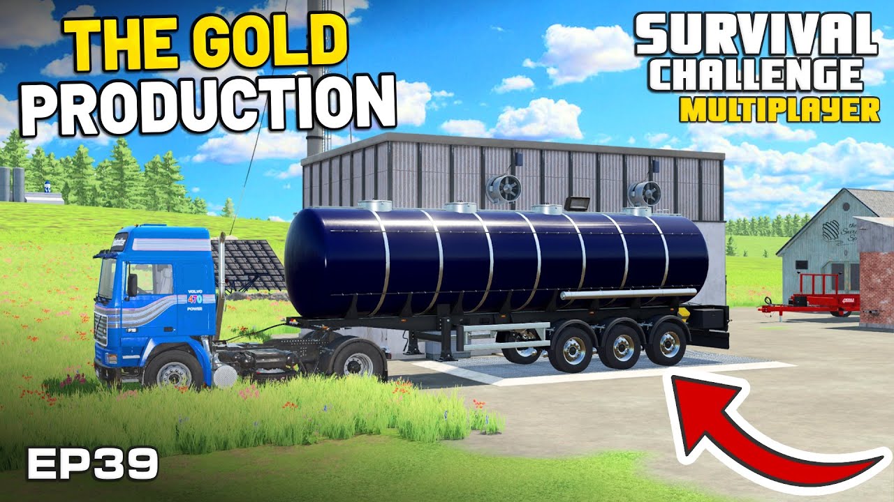 BUILDING THE GOLD PRODUCTION PLANT Survival Challenge Multiplayer FS22 ...